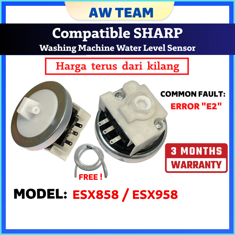 ESX858 / ESX958 Compatible SHARP WASHING MACHINE WATER LEVEL SENSOR ...