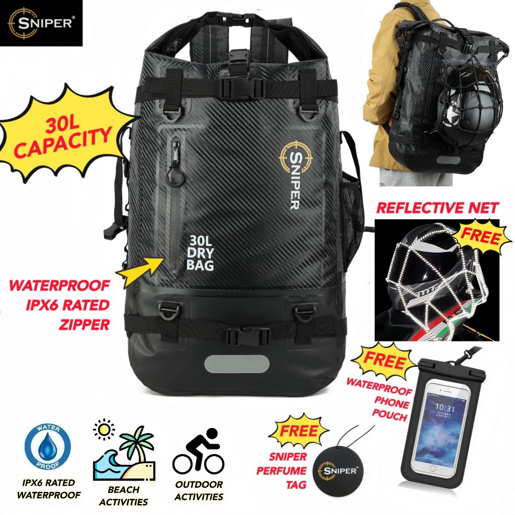 SP116) [IPX6 RATED] HIGH QUALITY LARGE 30L SNIPER WATERPROOF BACKPACK ...