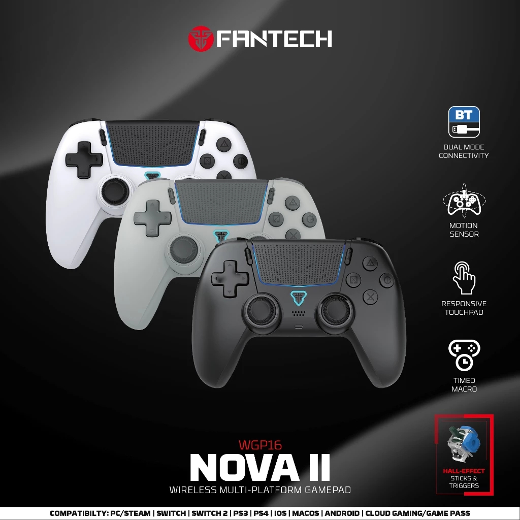 Fantech WGP16 NOVA II Gamepad – Wireless + Wired, Hall Effect Triggers ...