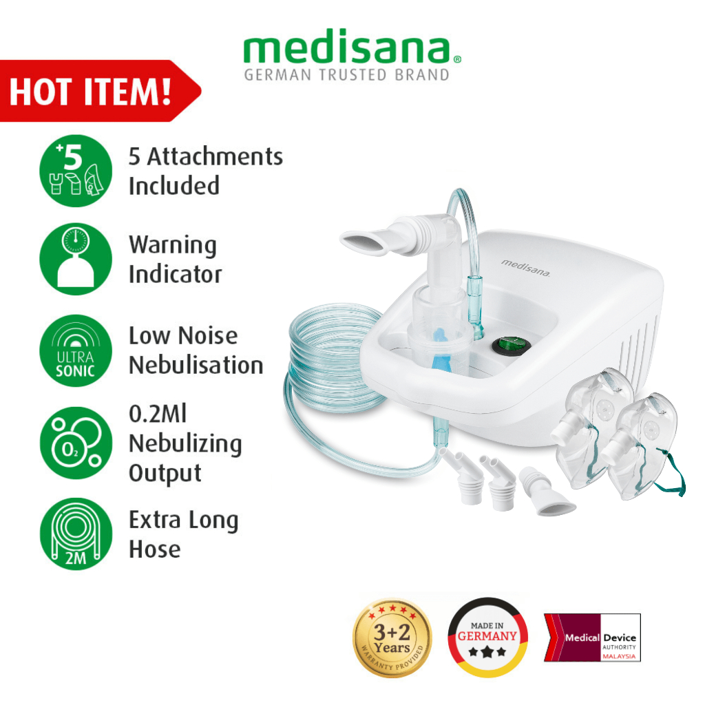 Medisana IN500 Inhaler Inhalator Nebulizer / Mesin Penyedut Kabus Ubat ...