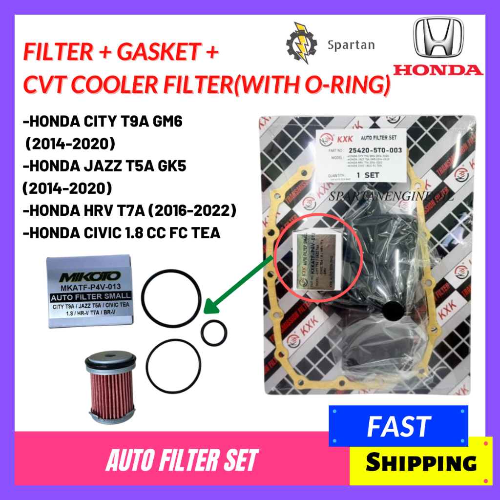 25420-5T0-003 KXK HONDA ATF AUTO TRANSMISSION FILTER SET AUTO FILTER ...
