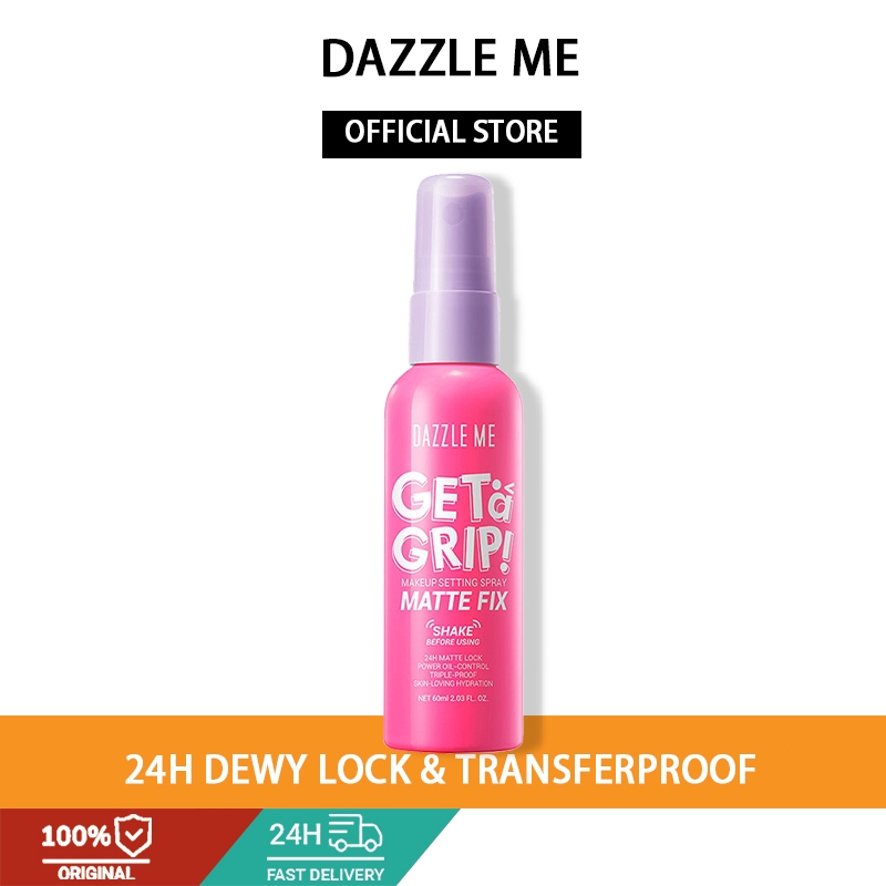 DAZZLE ME Get a Grip! Makeup Setting Spray Matte Fix 60ml | 24-hour ...