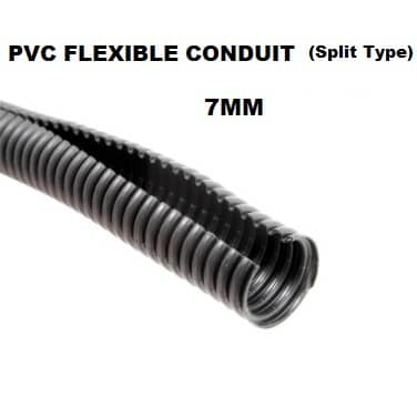 1METER 7MM PVC FLEXIBLE CONDUIT (SPLIT TYPE) BLACK | Shopee Malaysia
