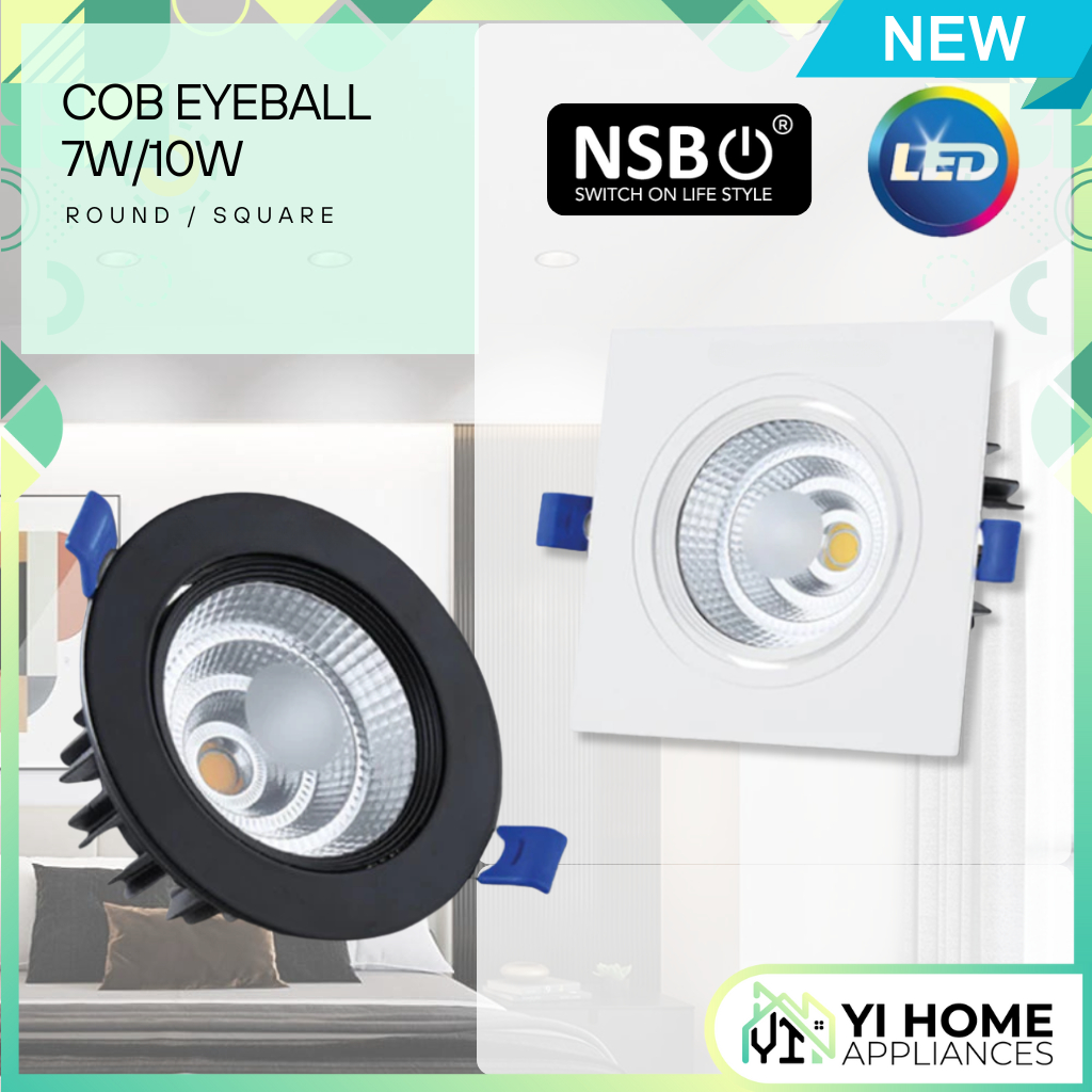 NSB LED 24º Performance LED COB Eyeball (Taiwan LED) Round Square ...