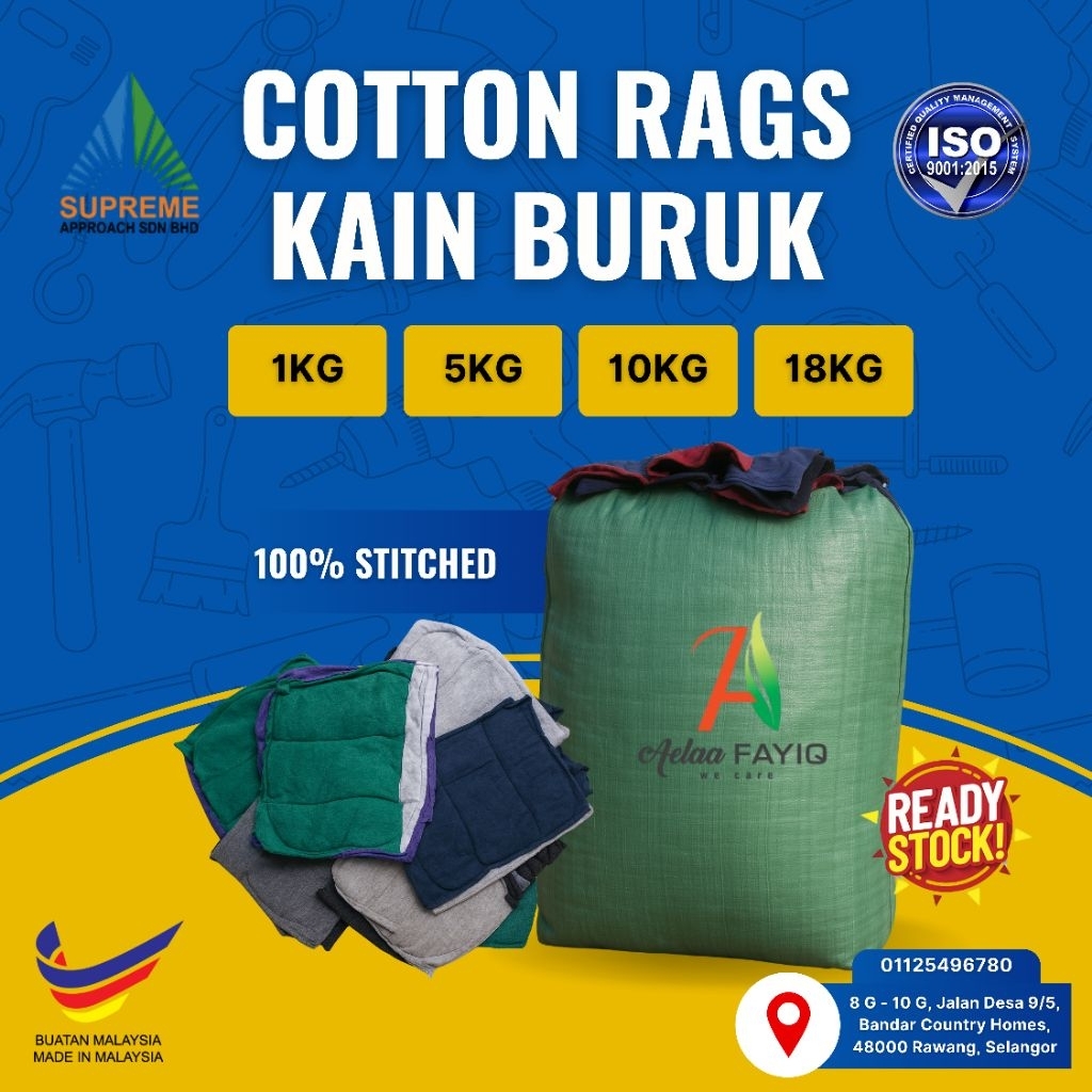 Colour Cotton Rag 18KG | Multipurpose Cleaning Rag / Dishcloth Rag ...