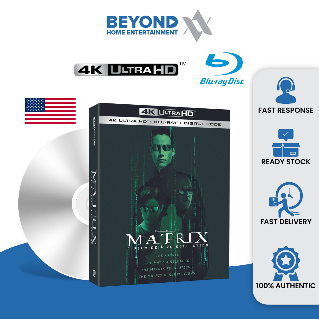 Matrix 4-Film Deja Vu Collection [4K Ultra HD + Bluray] | Shopee Malaysia
