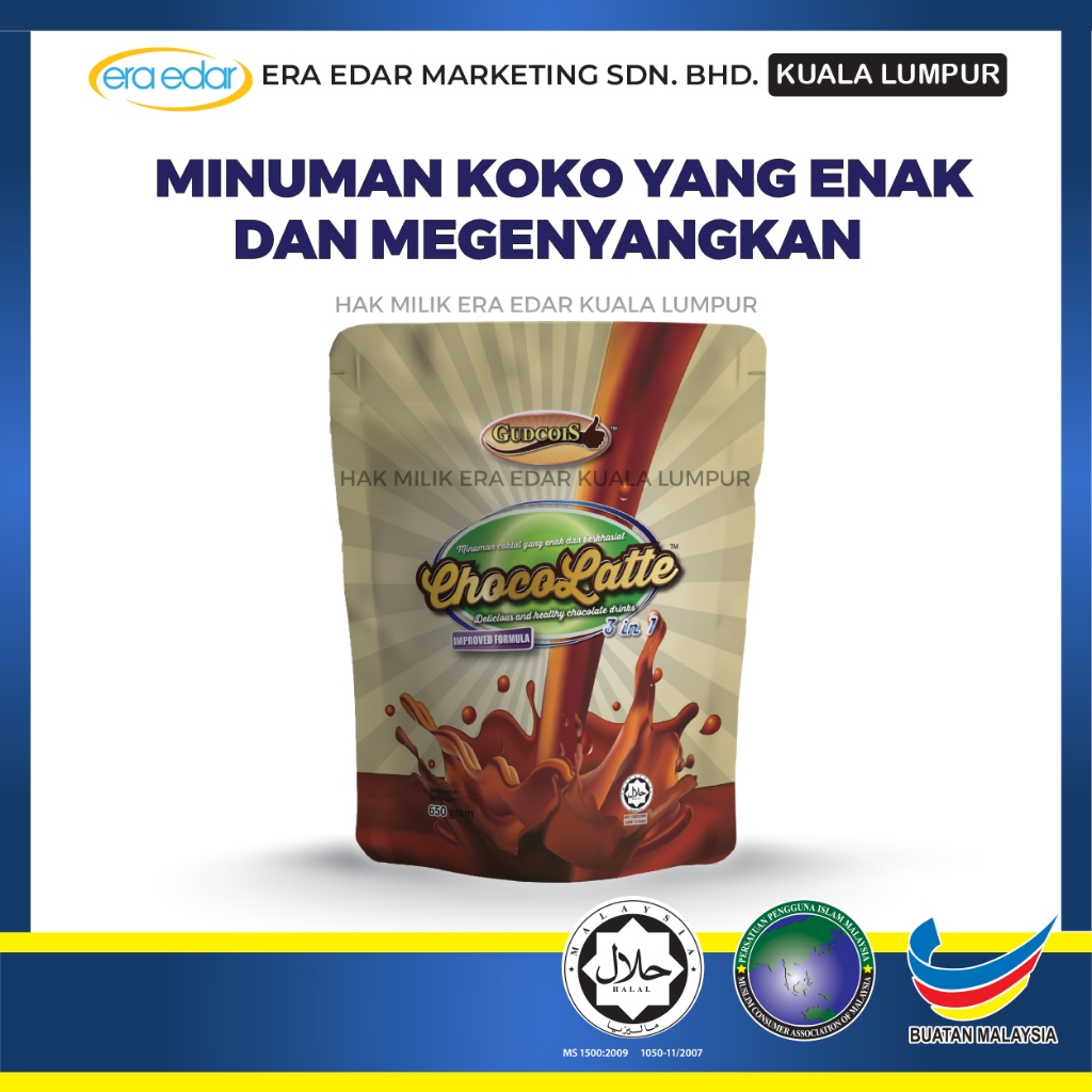 Era Edar Minuman Coklat Gudcois 3 in 1 Chocolatte 650g Ziplock Pouch ...