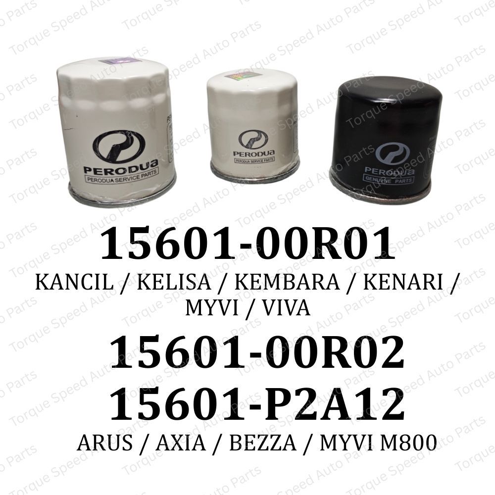 Perodua Engine Oil Filter 15601-00R01 00R02 P2A12 Myvi Alza Viva Kenari ...