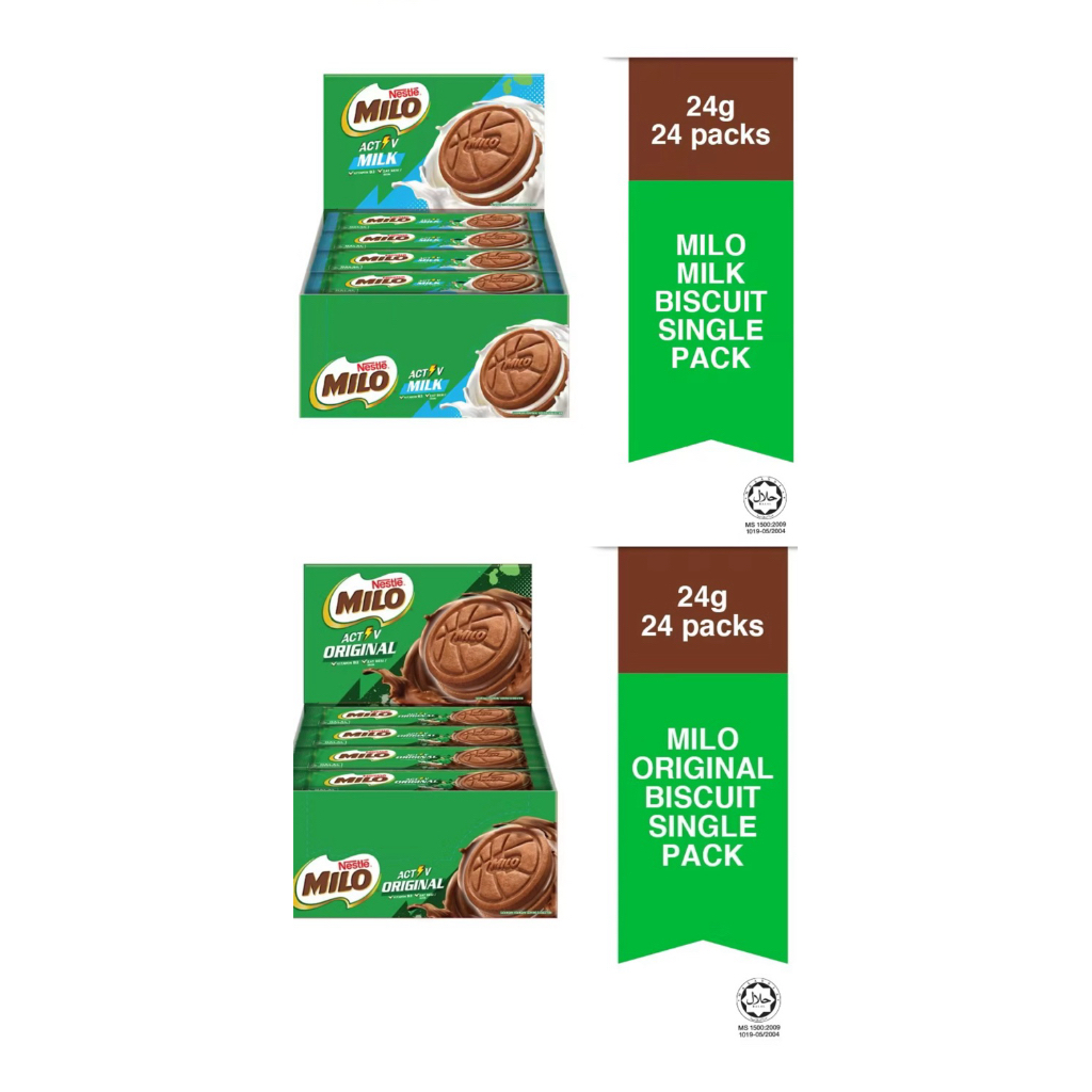 MILO Original, milk Biscuit Small Pack 24g | Shopee Malaysia