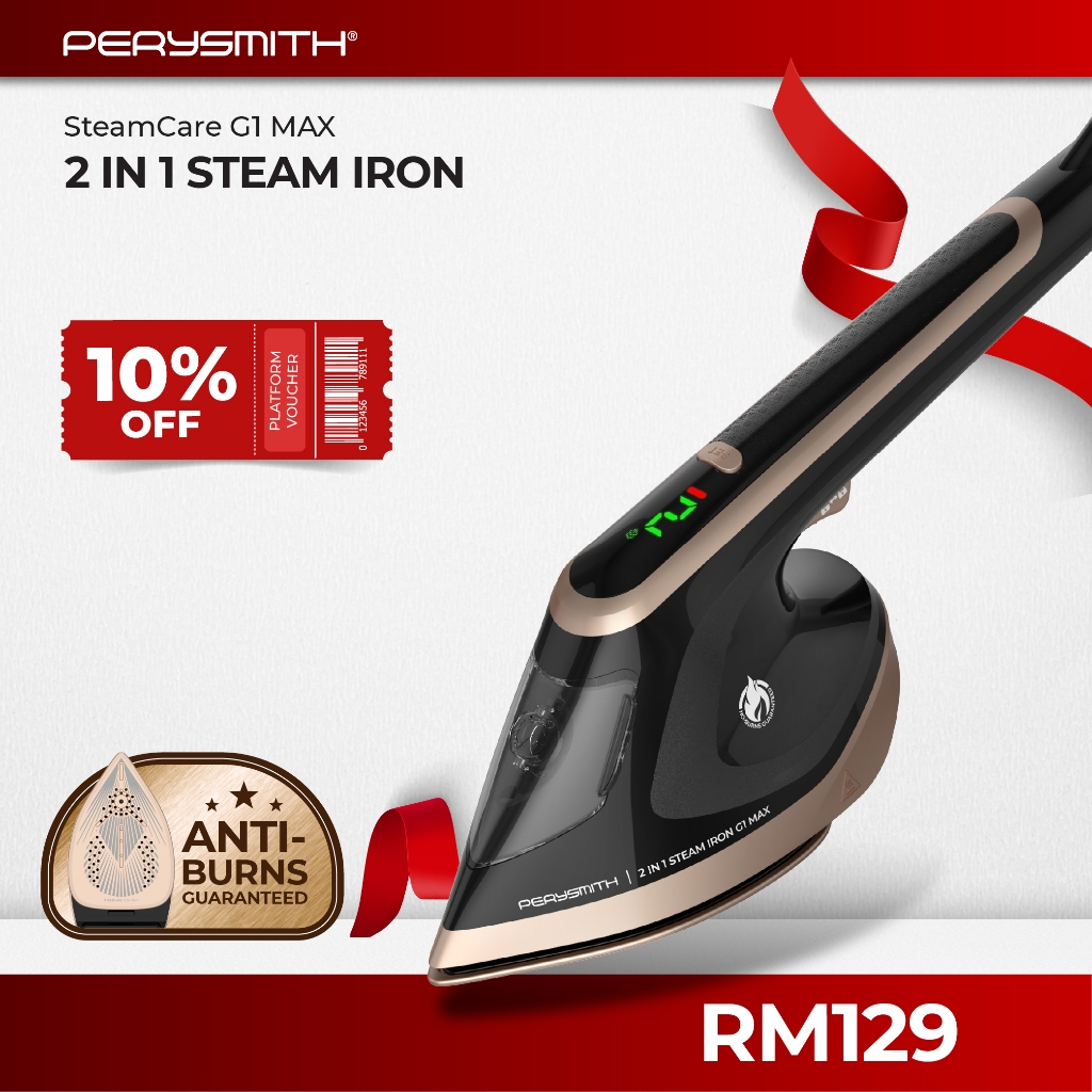 PerySmith 2 IN 1 Steam Iron SteamCare Series G1 MAX | Shopee Malaysia