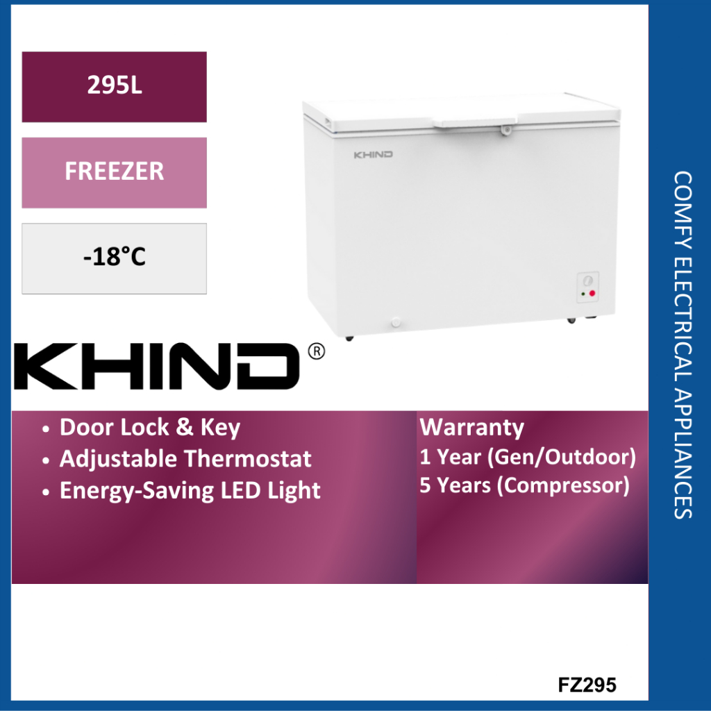 KHIND Chest Freezer (295L) FZ295 | Shopee Malaysia