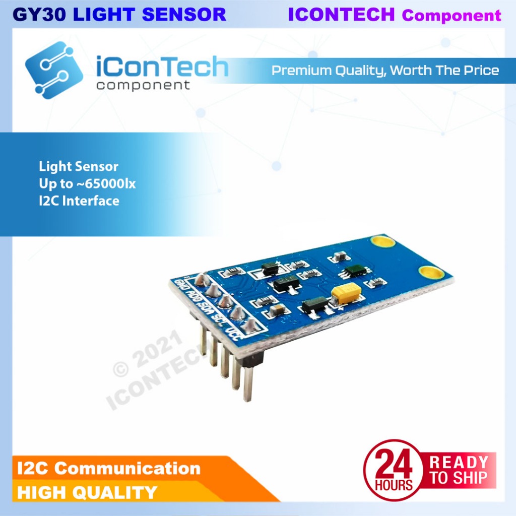 GY30 BH1750 Ambient Light Intensity Sensor Lux Meter I2C Compatible ...