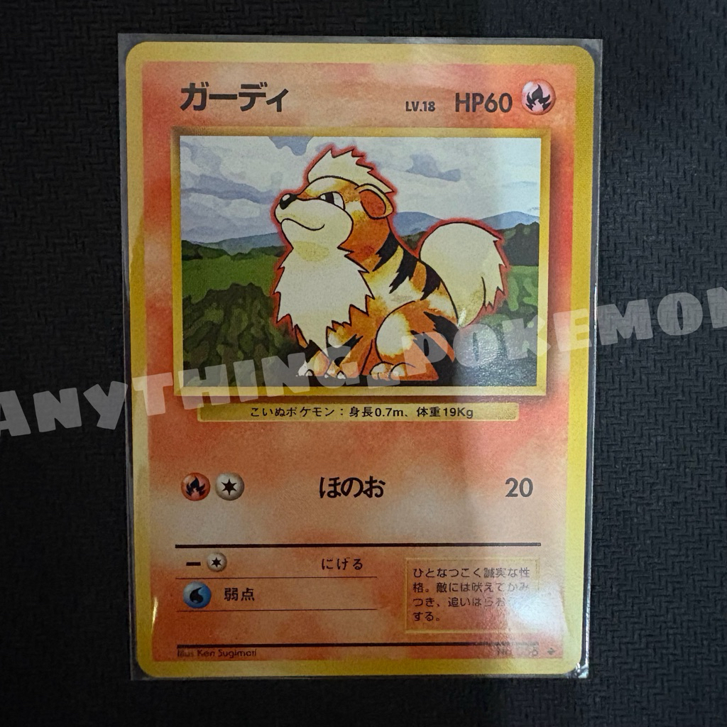 Pokemon Card - Growlithe (No. 058) - NORMAL - BINDER CONDITION ...