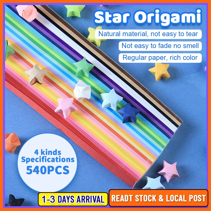 540PCS Star Paper Strips Lucky Star Paper Handcraft Origami Present ...