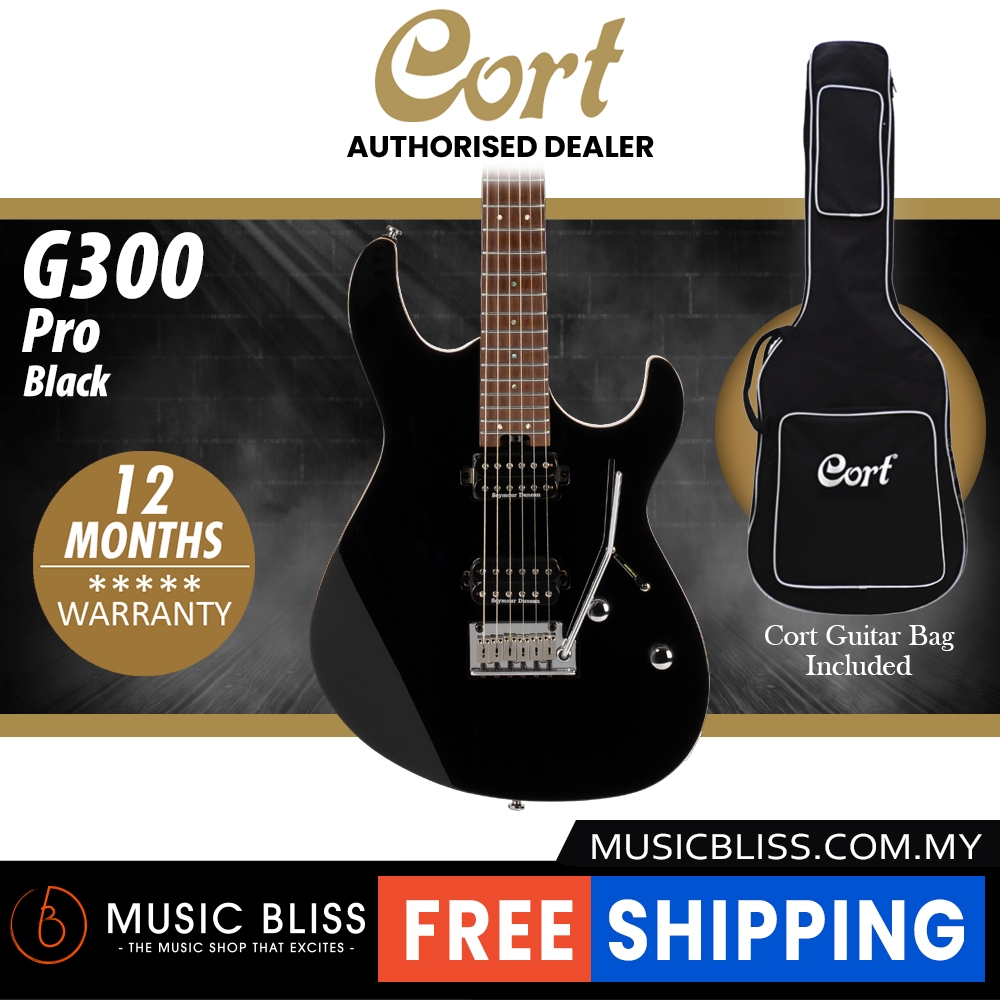 Cort G300 Pro Black Electric Guitar with Bag (G-300 G 300) | Shopee ...