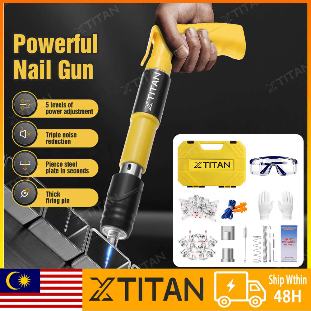 【KL Stock】XTITAN Nail Gun Deformable Handle Manual Steel Nail Gun Rivet ...