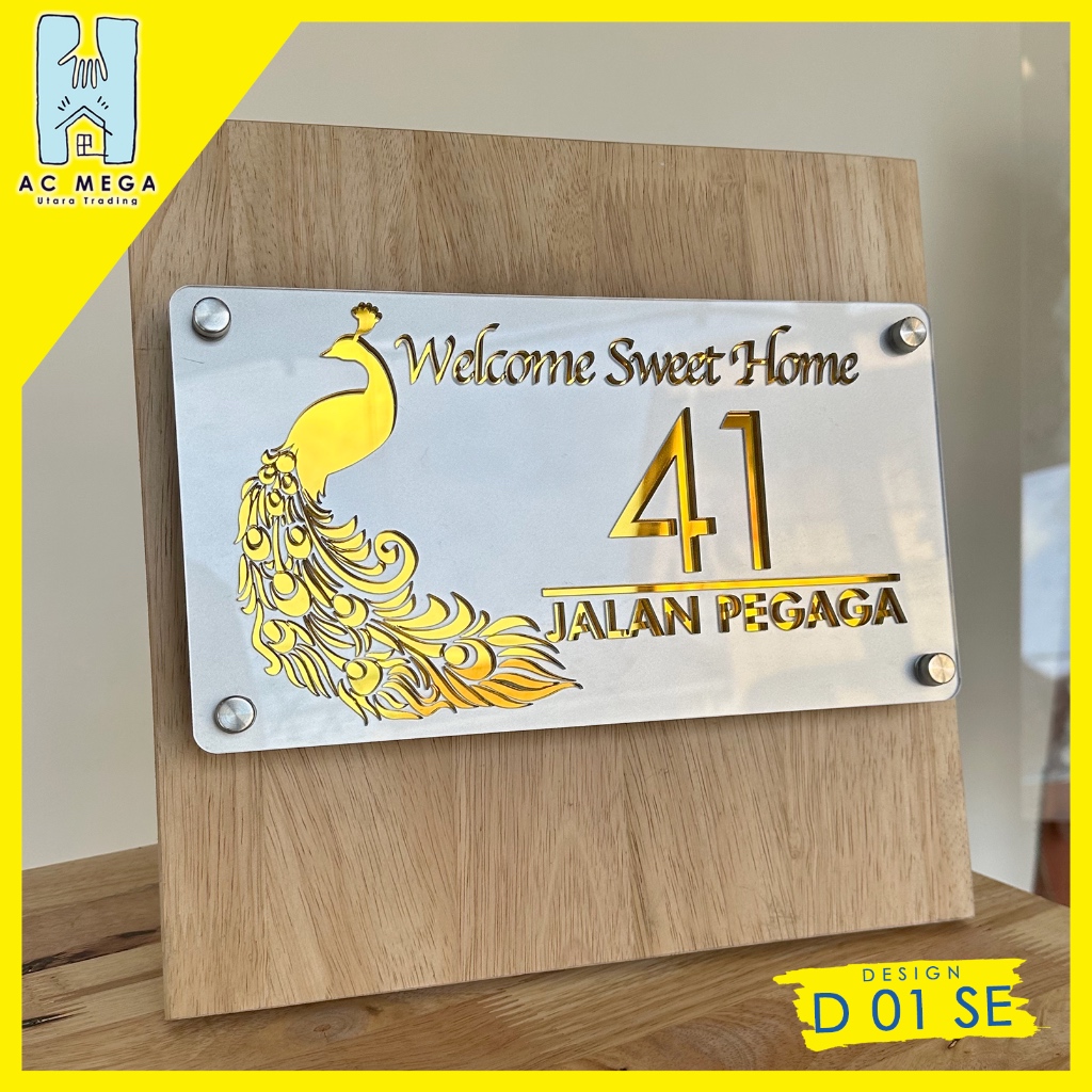 D 01 Special Edition - house number | nombor rumah | sign plate acrylic ...
