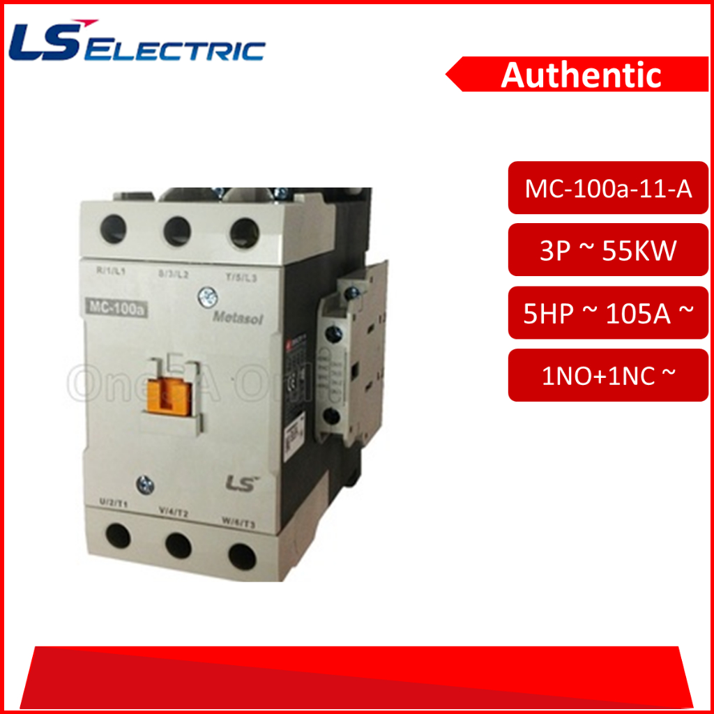 LS CONTACTOR 55KW/75HP 105A(MC-100a-11) | Shopee Malaysia