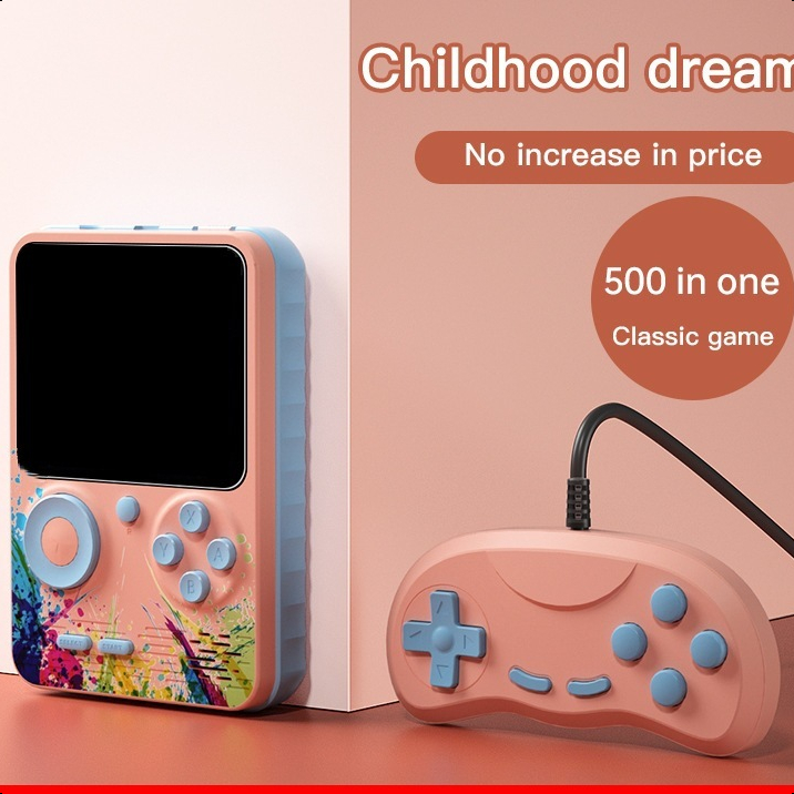 G5 HD screen macaron handheld game console Contra mini arcade 500 game ...