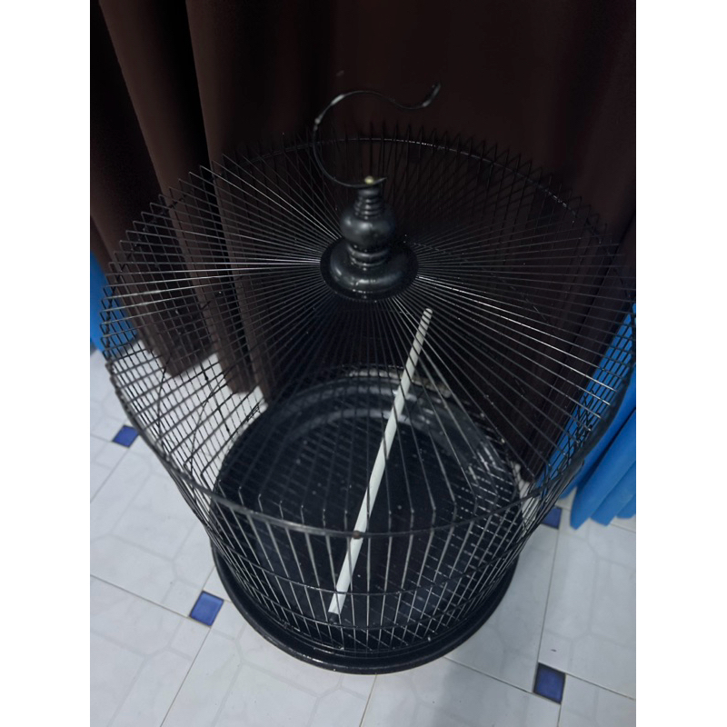 sangkar besi bulat murai batu 22’’ free bekas makanan | Shopee Malaysia