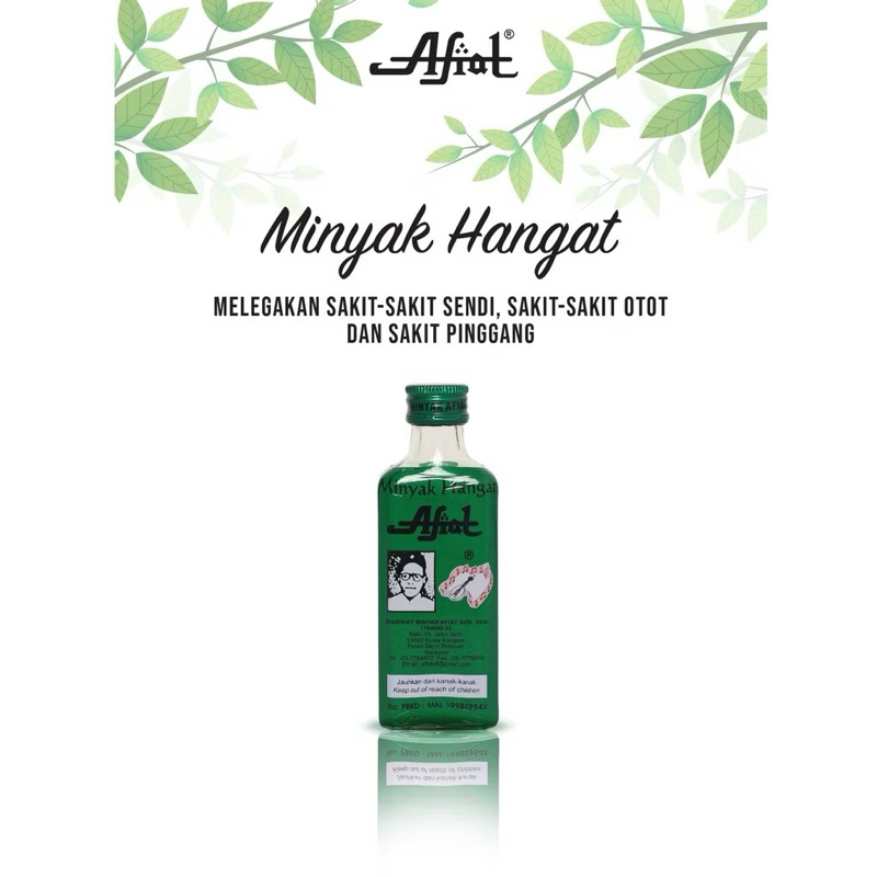 Minyak afiat hangat 55ml Original pek baru | Shopee Malaysia