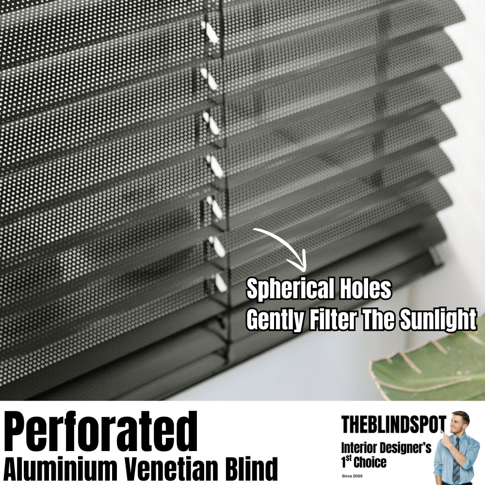 TheBlindSpot 25mm Aluminum Venetian Blind PERFORATED COLOR Bidai ...