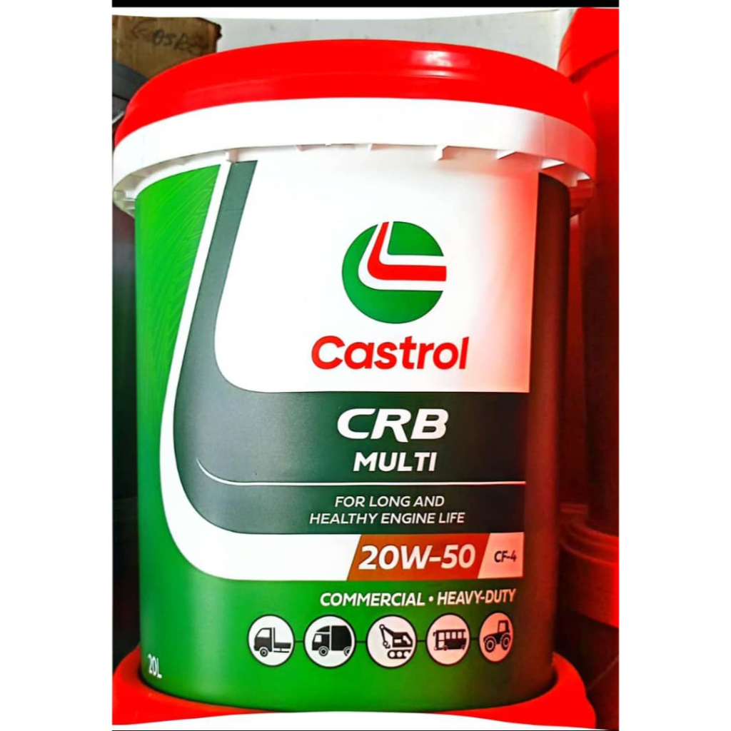 (NEW LOOK) CASTROL CRB MULTI 20W-50 CF-4 20L (BETER SERVICES AT 5K-6K ...