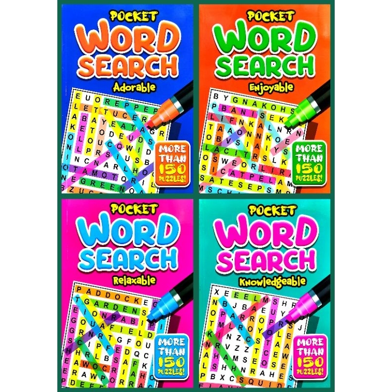 POCKET WORD SEARCH MORE THAN 150 PUZZLES! (MIND TO MIND) | Shopee Malaysia