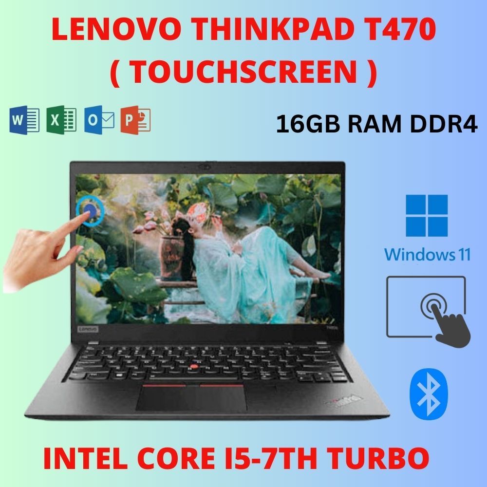 LENOVO THINKPAD T470 WINDOW 11 PRO IPS TOUCHSCREEN CORE i5-7th 16GB Ram ...