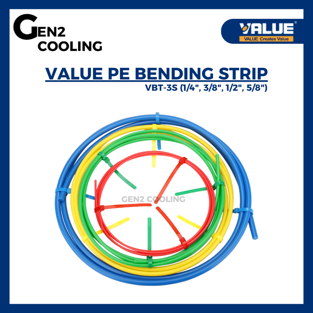 VALUE PE BENDING STRIP COPPER TUBE BENDER - VBT-3S (1/4", 3/8", 1/2", 5 ...