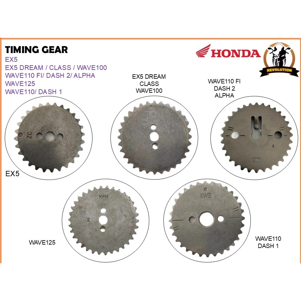 TIMING GEAR SPROCKET TIMING GEAR WAVE110 FI WAVE125 WAVE DASH FUTURE ...