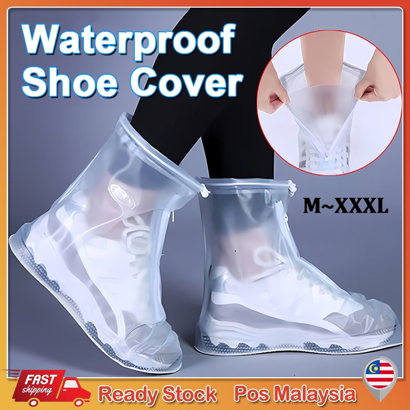 Reusable Waterproof Anti-Slip Rain Shoe Cover Rain Boots Durable PVC ...