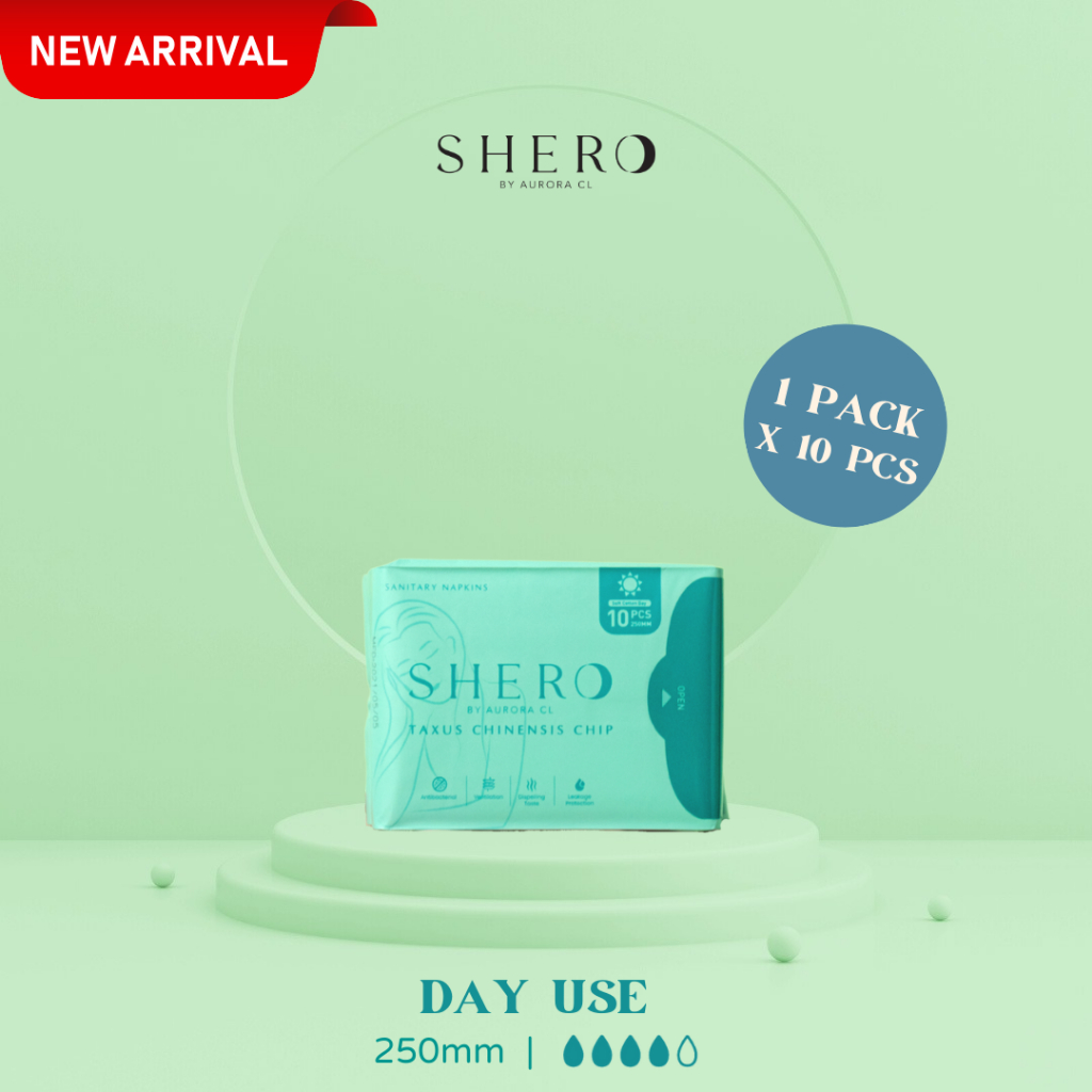 SHERO Taxus Chinensis Chip Antioxidant Sanitary Pad - Day Use 25cm ...