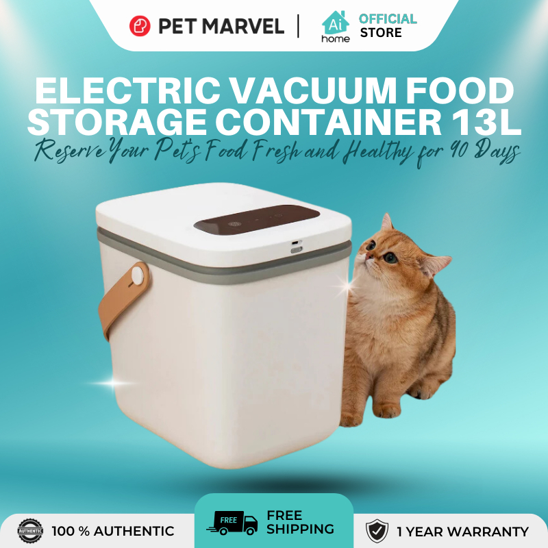 PET MARVEL Electric Vacuum Food Storage Container 13L 7.5kg Intelligent ...