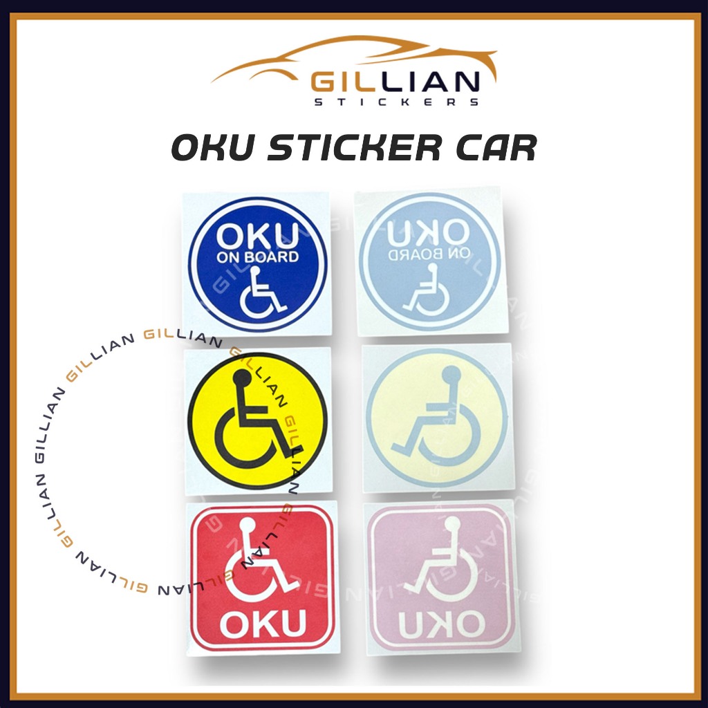 OKU Sticker Car Sign Windscreen Sticker Pelekat Kereta Standard Size ...
