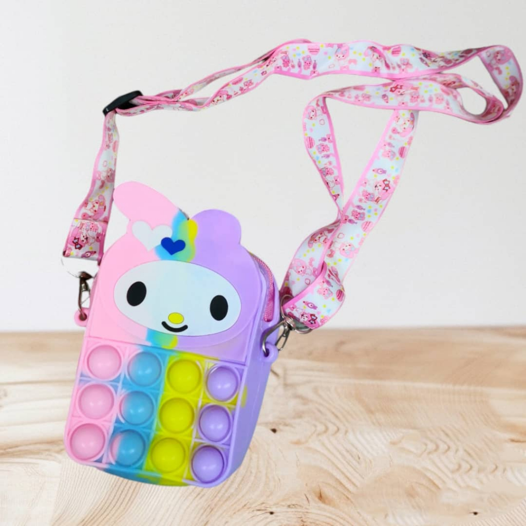 [SBBG1]Ready Stock Pop it Bag Fidget Toys Push Bubble Shoulder Bag Kids ...