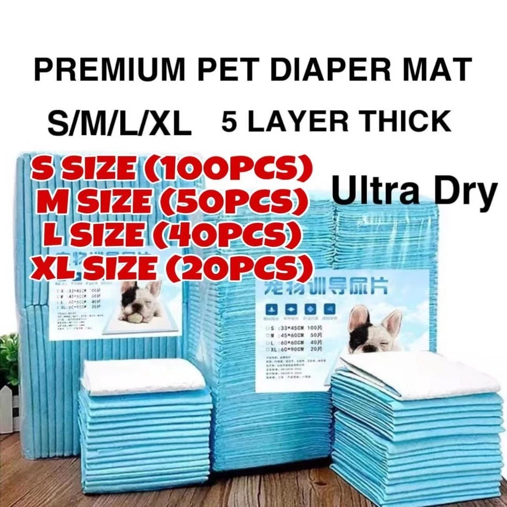 Wee Wee Pad Pet Puppy Training Mat Wee Wee Pad Urine Pat for Cat Dog 5 ...