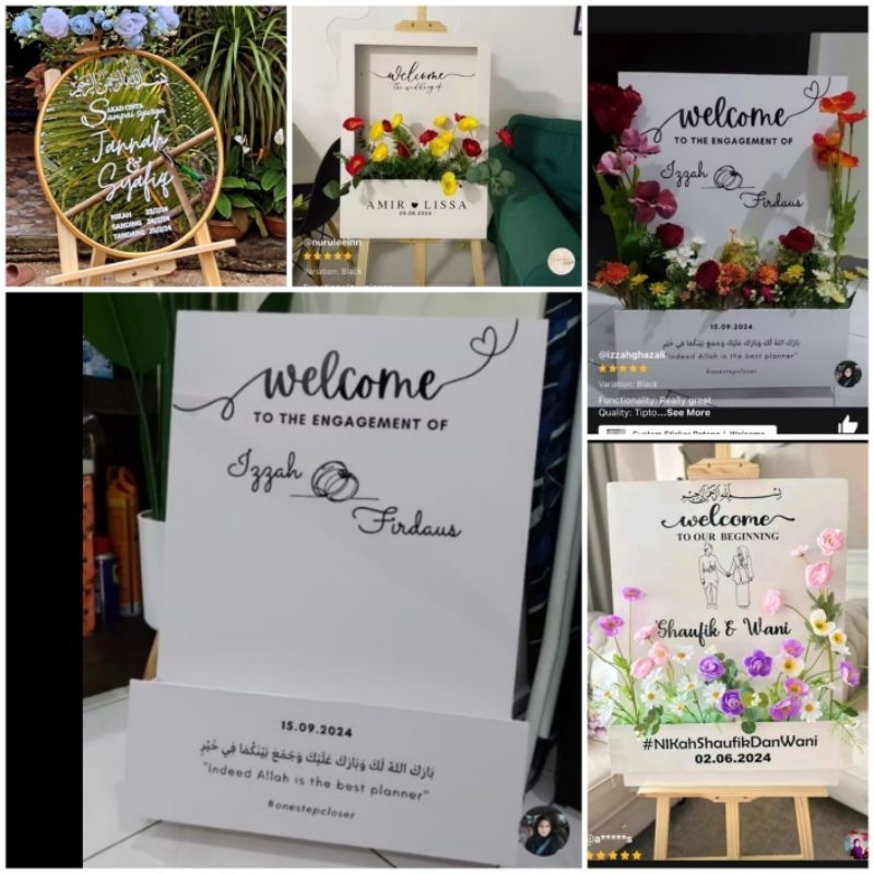 Custom Sticker Potong / Welcome Board / WELCOME SIGN | Shopee Malaysia