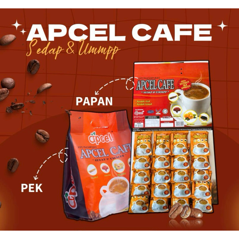 Apcel Cafe | kopi Papan | Pouch stock ori dari HQ (20 sachet) | Shopee ...