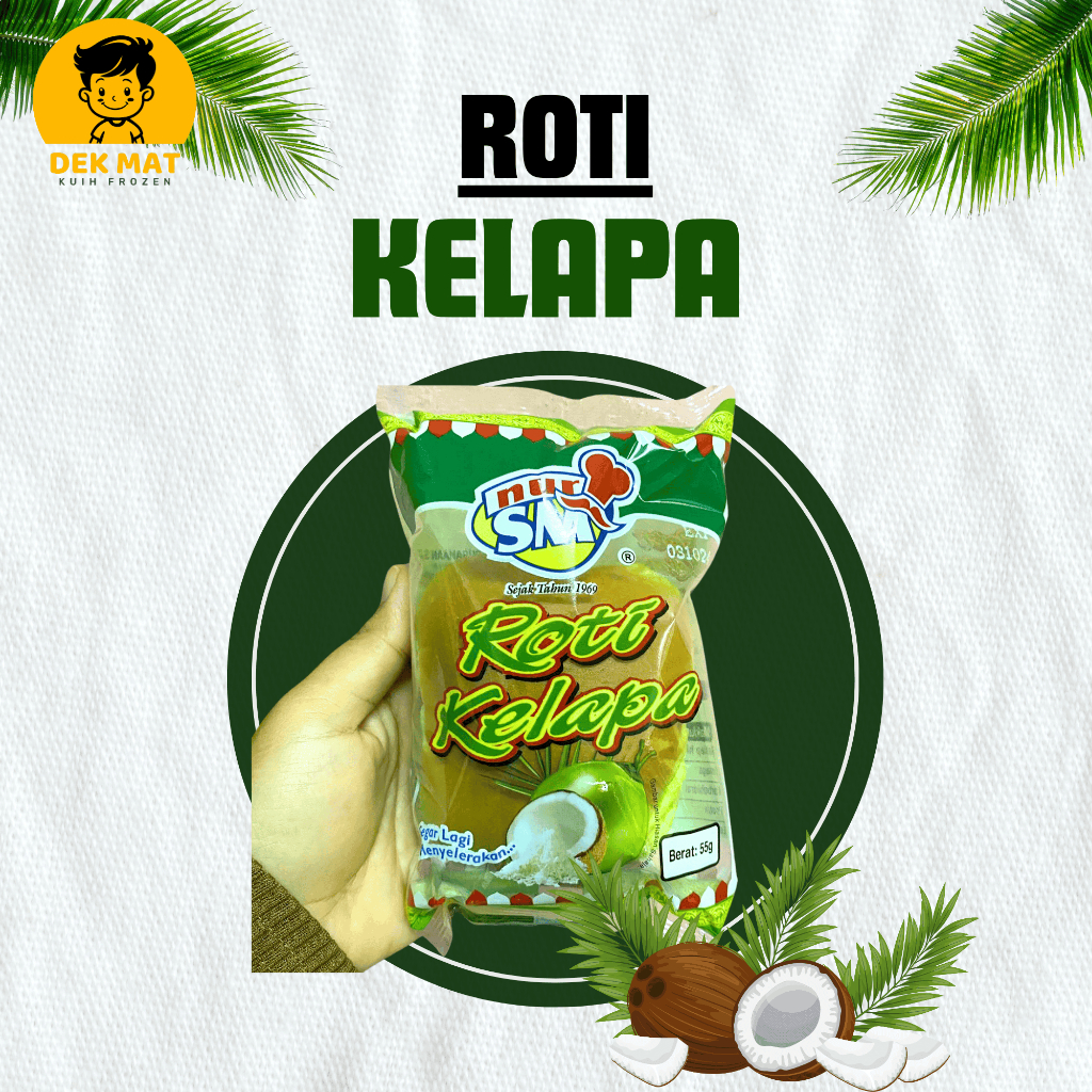 Roti Kelapa Nur SM Bakery utk Doorgift/Jamuan Borong(10 pcs) 55g Ready ...