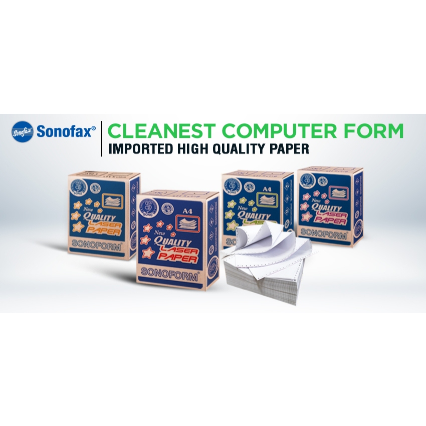 Sonoform Blank Computer Form 1ply - A4 (9.5"x11") / white paper ...