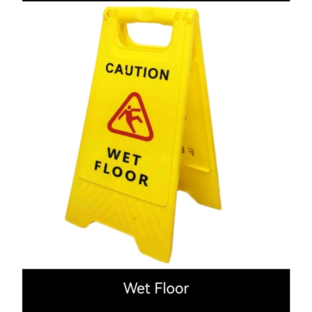 Safety Floor Signage / CAUTION WET FLOOR A-Standing PVC Floor Folding ...