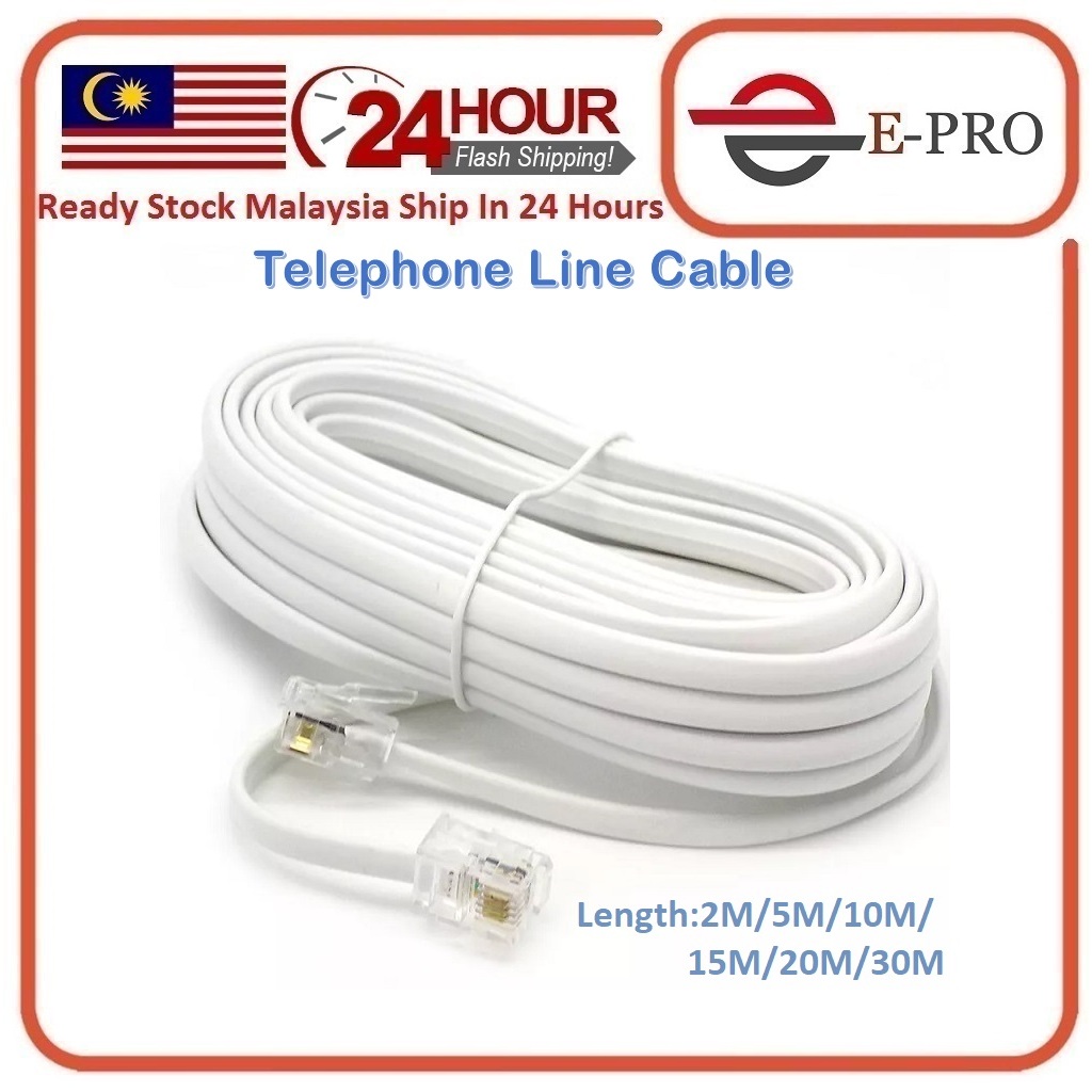 RJ11 to RJ11 Cable Telephone Line Cable | Shopee Malaysia