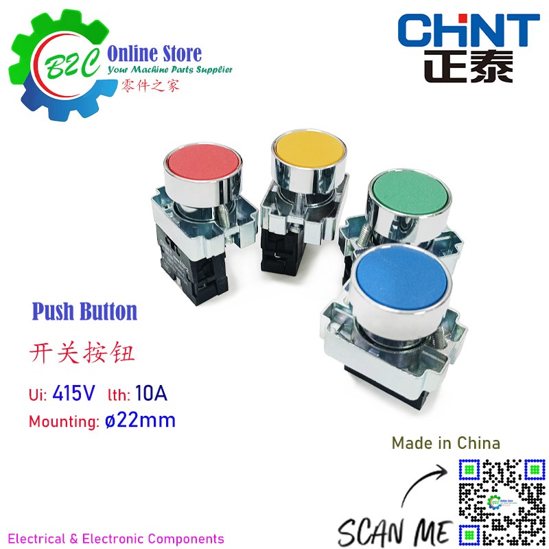 CHINT Green and Red Color Push Button Switch Mounting 22mm Free Type ON ...