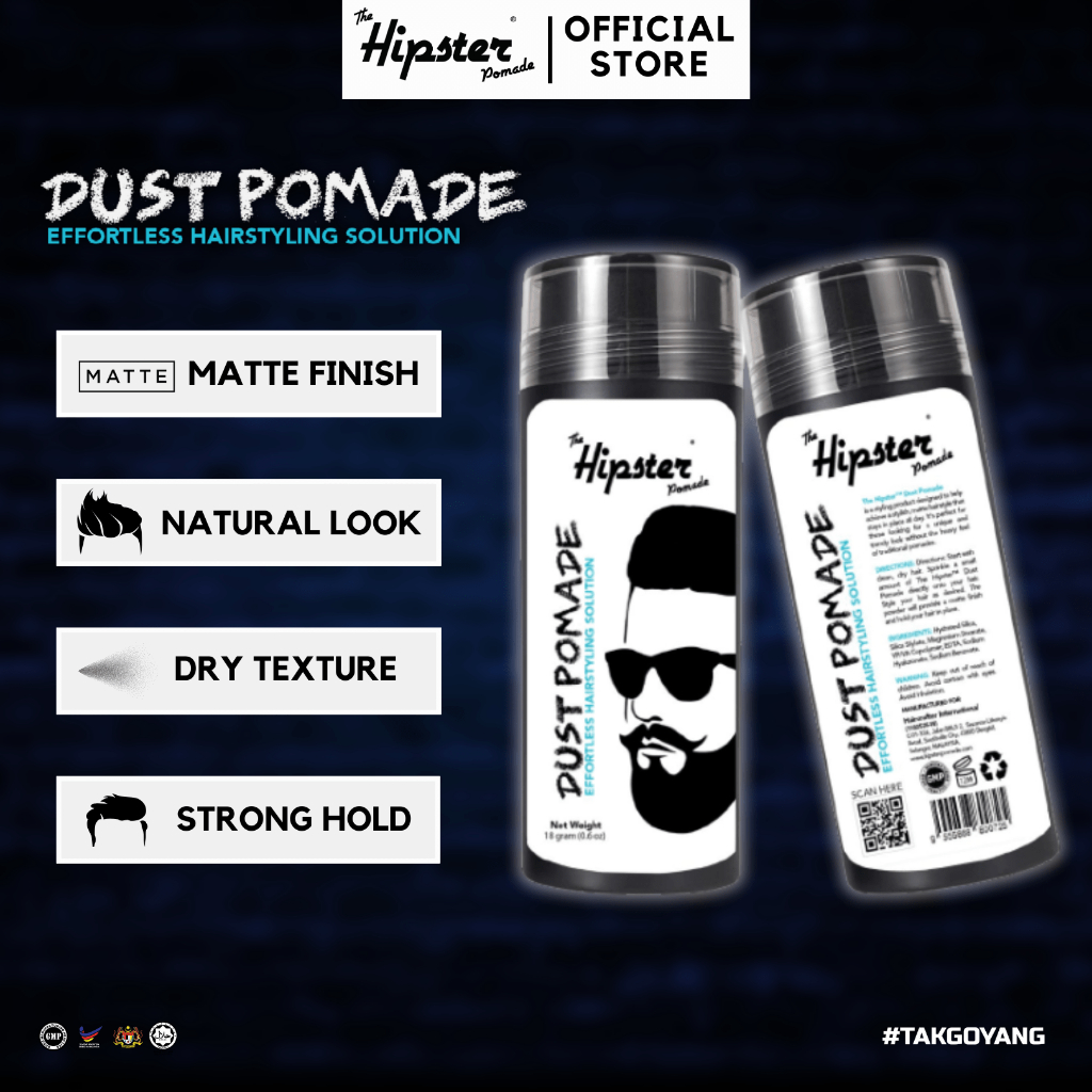 HIPSTER DUST POMADE | 18GRAM - Hair Powder | Mens Hairstyling | Strong ...