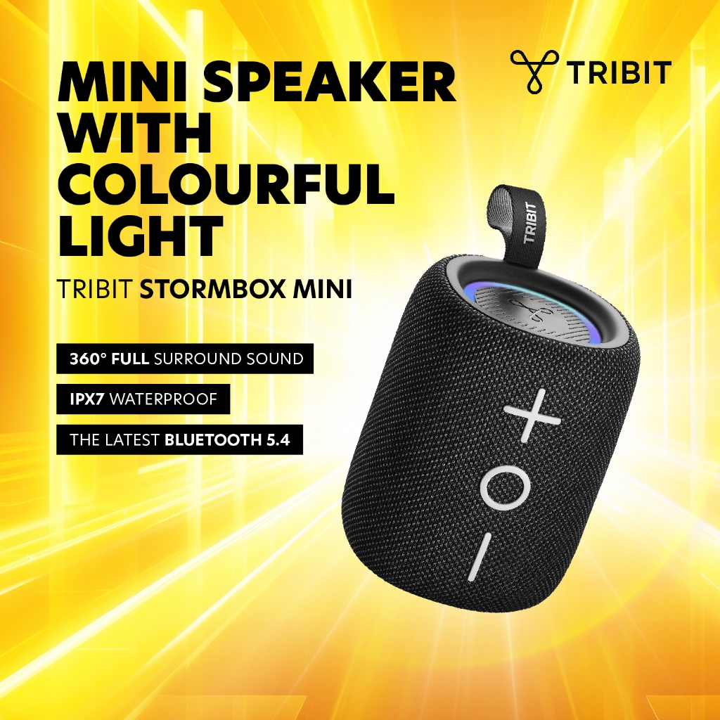 Tribit StormBox Mini Bluetooth Speaker 360°Surround Sound, Bluetooth 5. ...
