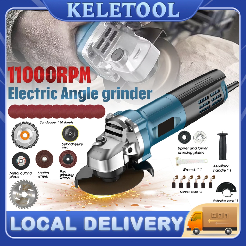 860W Electric Angle Grinder Metal Cutter Grinding Polisher Woodworking ...