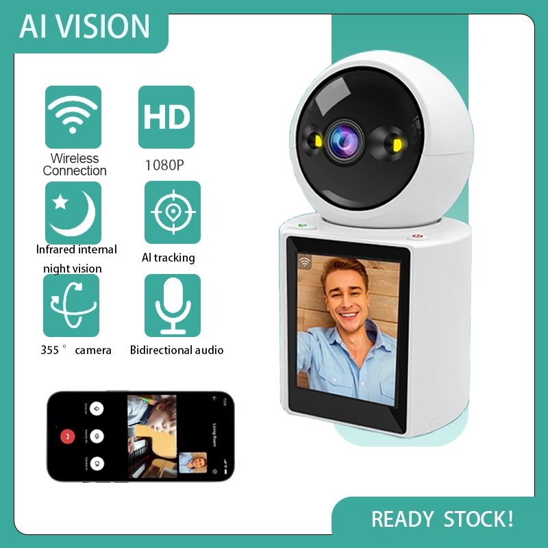 2.8-inch CCTV 1080P Home Video Calling Camera Indoor Wireless WIFI ...