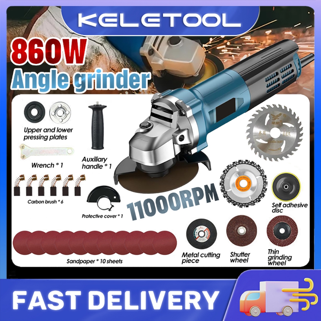 860W Angle Grinder Cutting Metal Power Tools Woodworking Tools Machine ...
