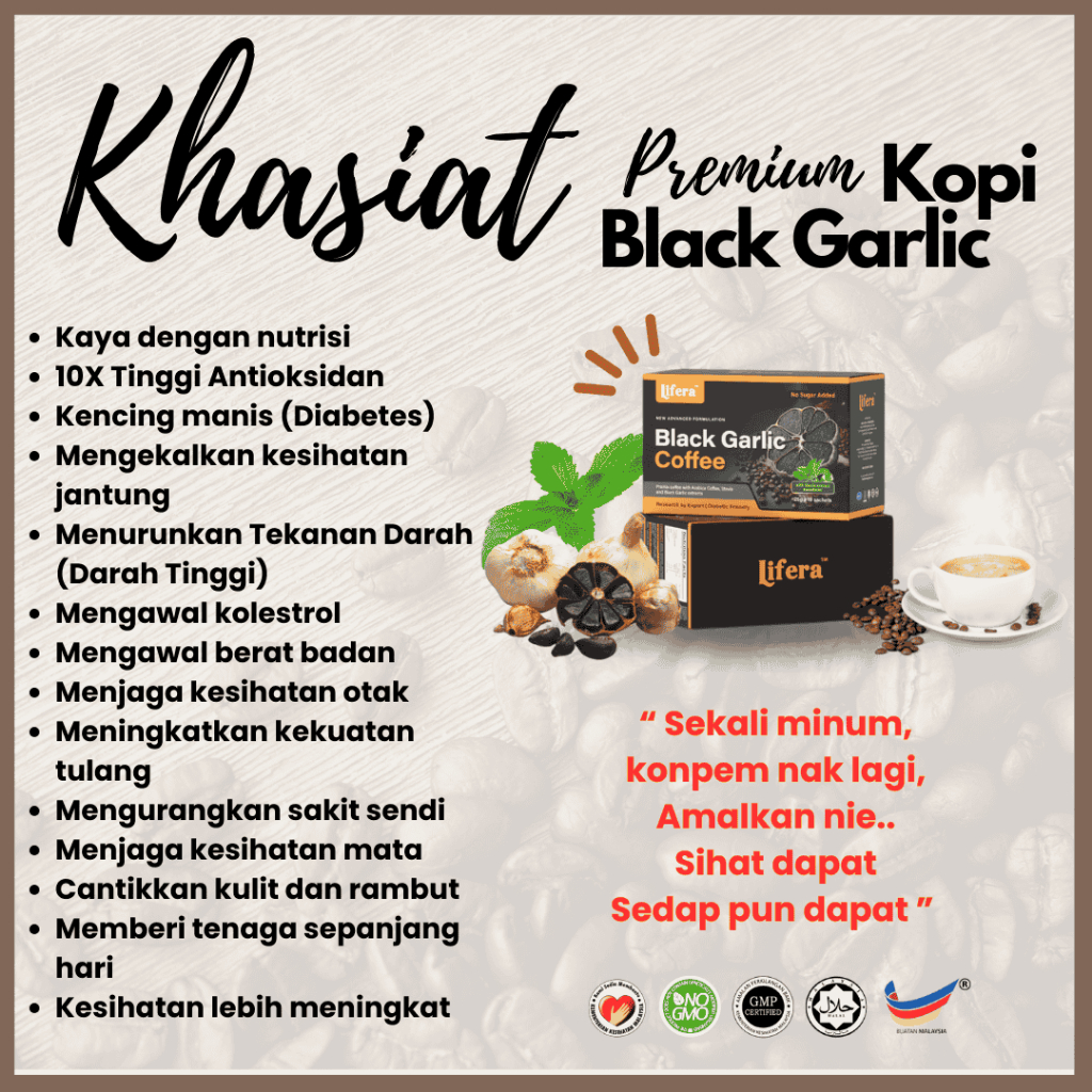 KOPI BLACK GARLIC EDISI SPECIAL 15 SACHET UNTUK 3 SERANGKAI | Shopee ...